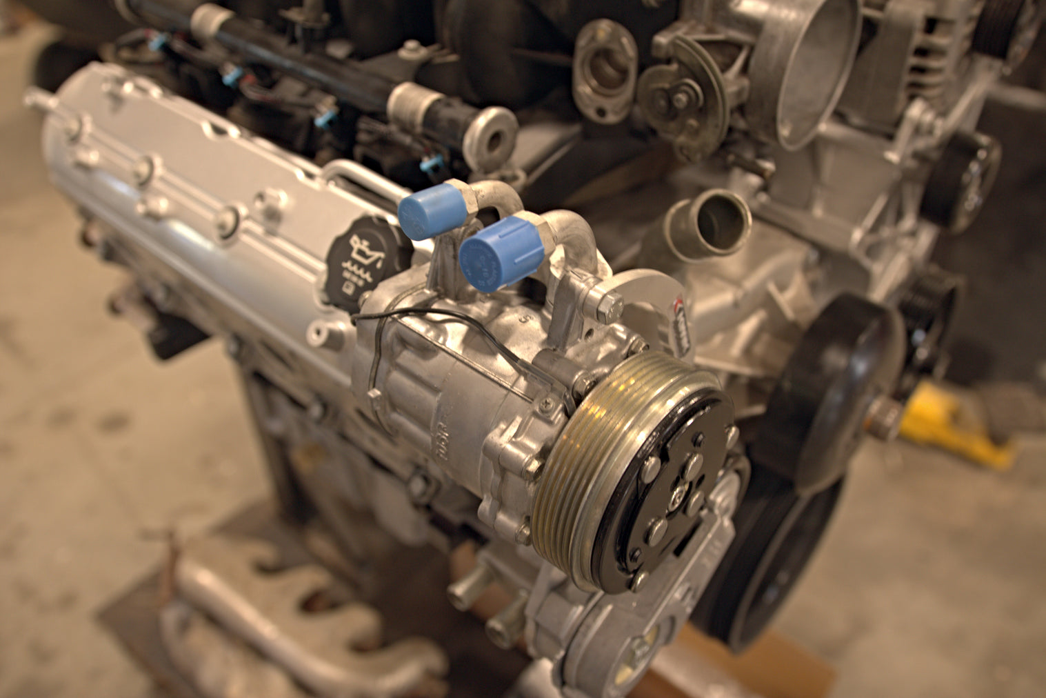 AC compressor curved manifold (Sanden 7176) - 342310 – Kwik Performance Inc