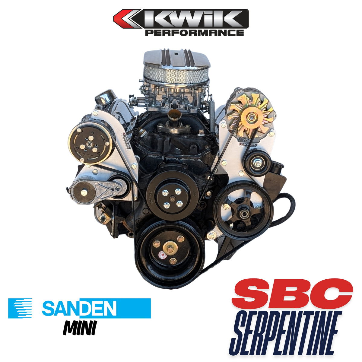 SBC Serpentine Package, AC-Alt/PS P-series - K10324 – Kwik Performance Inc