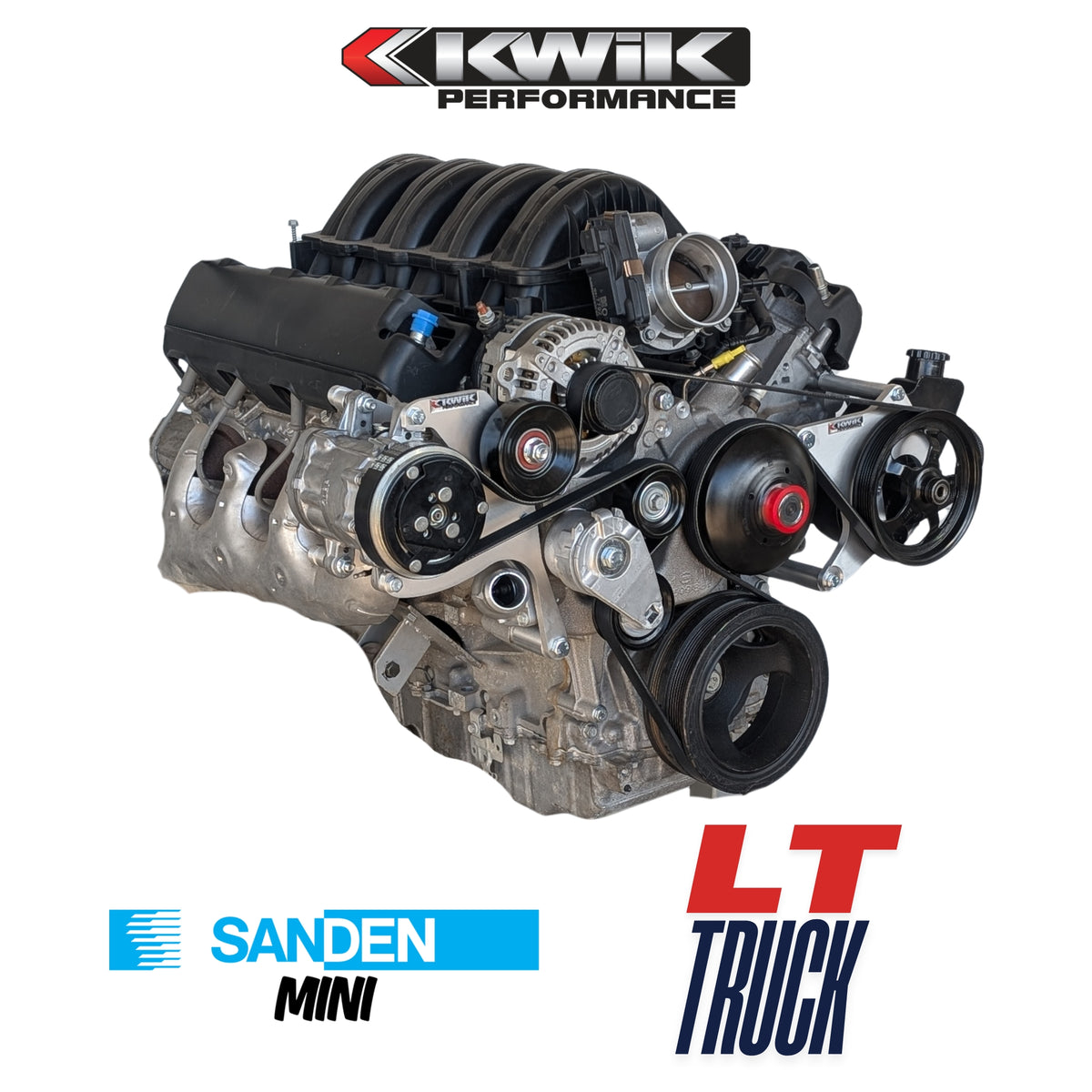 LT Truck (2020+) Sanden Mini AC Bracket - K10750 – Kwik Performance Inc